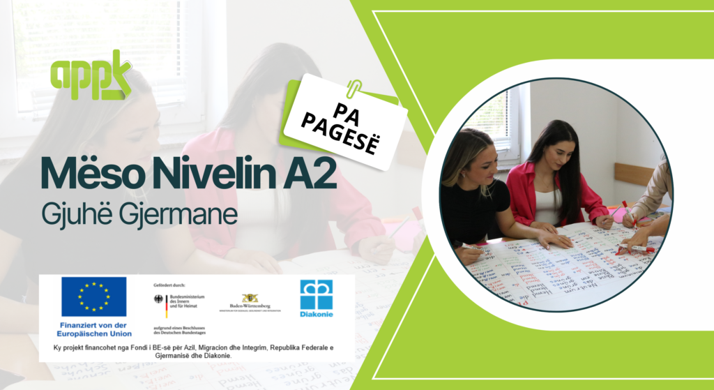 Kurse të gjuhës gjermane Niveli A2 – Pa pagesë - APPK